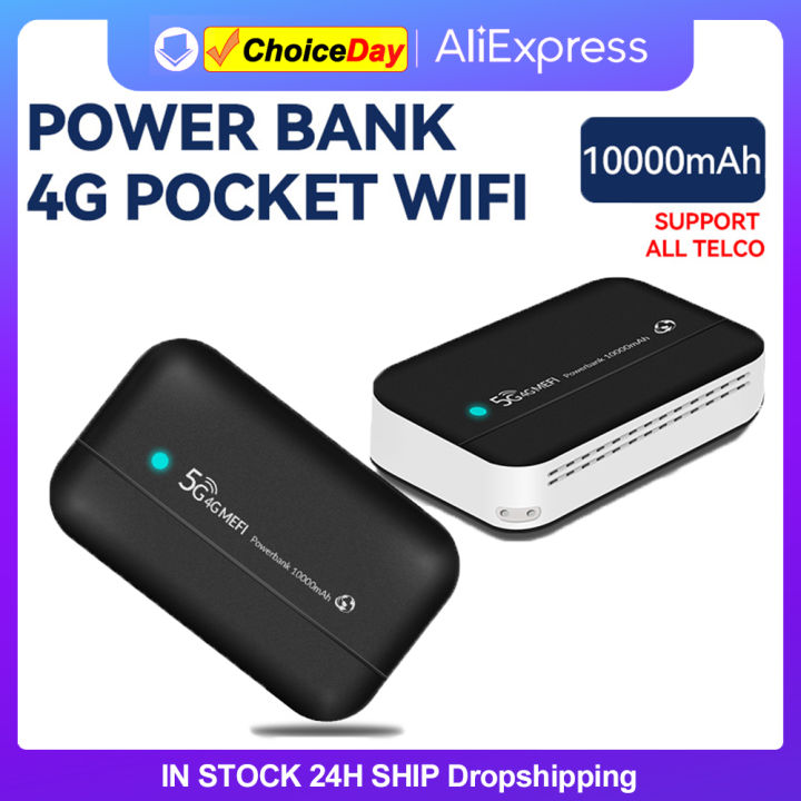 4G LTE Router 10000mAh Charger Wifi PW100 Mobile Power Bank MiFi Modem ...