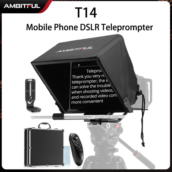 AMBITFUL T14 Large size Universal Teleprompter Portable Prompter with ...