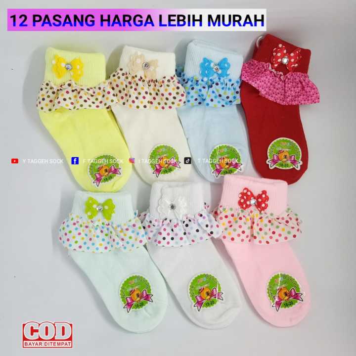 KAOS KAKI ANAK MODEL RENDA / KAOS KAKI LUCU / KAOS KAKI ANAK USIA 5-7 ...