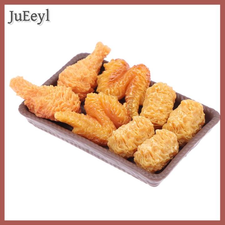 JuEeyl 1Set Mini Simulation Fried Chicken Miniatures Food Doll House ...