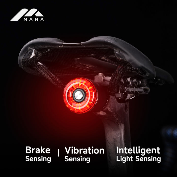 MANA Bicycle Smart Auto Brake Sensor Tail Light IP65 Waterproof ...