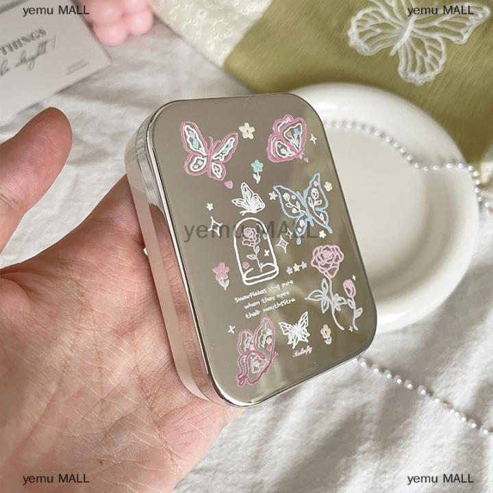 yemu MALL เคสคอนแทคเลนส์สองชิ้นสำหรับสาวๆกล่องใส่คอนแทคเลนส์ขนาดเล็ก ...
