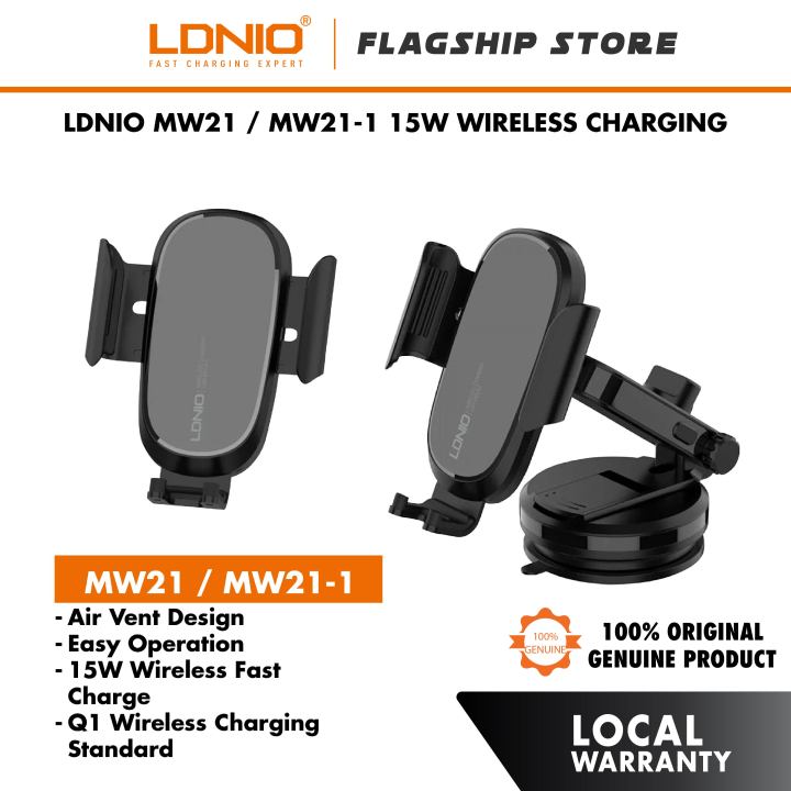 LDNIO MW21/MW21-1 AIR VENT 15W WIRELESS CHARGING CAR MOUNT | Lazada
