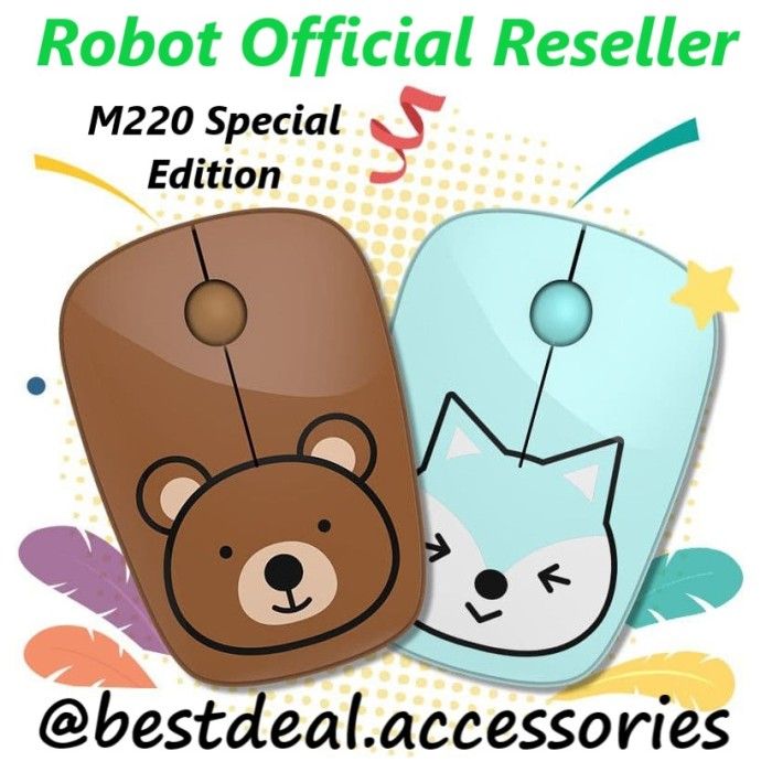 Robot M220 Mouse Special Edition Wireless 2.4G Optical USB Origina ...