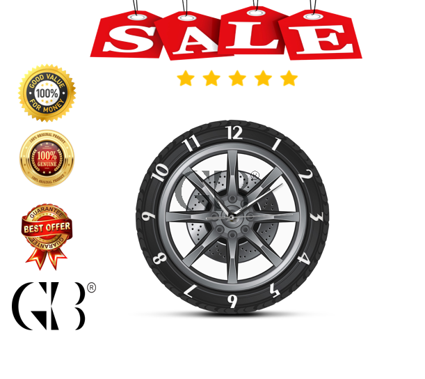 GB-STORE 100% [ORIGINAL] Wall Clock Car Tyre Design | Lazada
