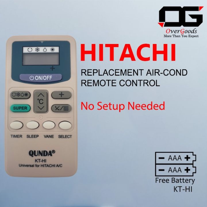 UNIVERSAL HITACHI AIR CONDITIONER REMOTE CONTROL | Lazada PH