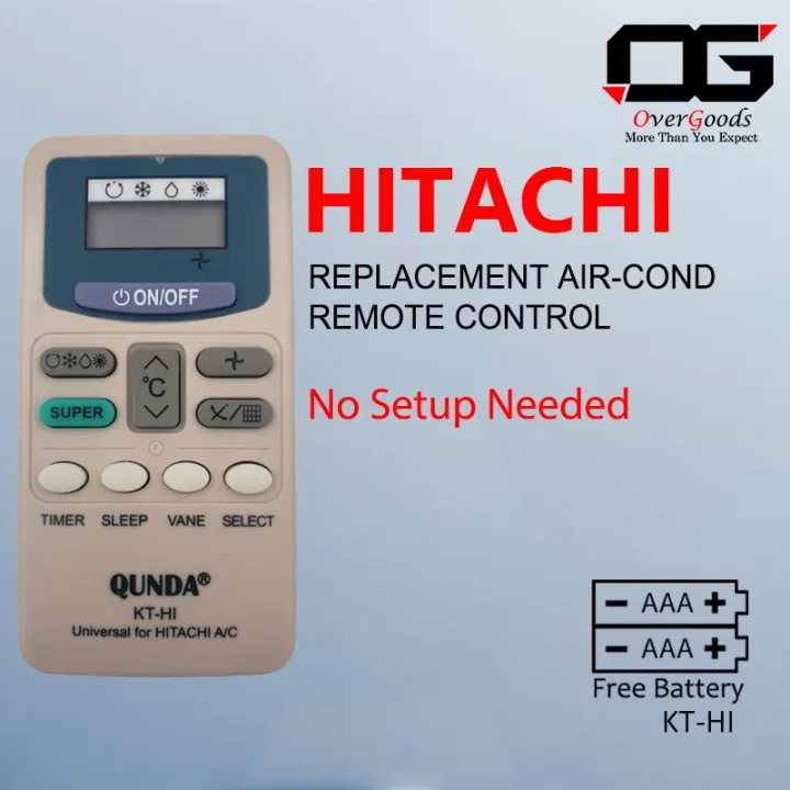 UNIVERSAL HITACHI AIR CONDITIONER REMOTE CONTROL | Lazada PH