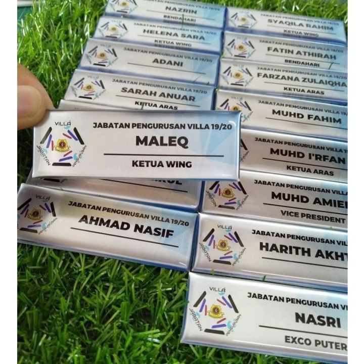 NAME TAG EPOXY ACRYLIC SEKOLAH (70X20MM) | Lazada