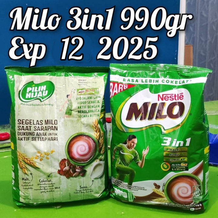 Nestle Milo 3 in 1 990GRAM milo 3in1 Milo 3in1 milo 3in1 milo3in1 bubuk ...