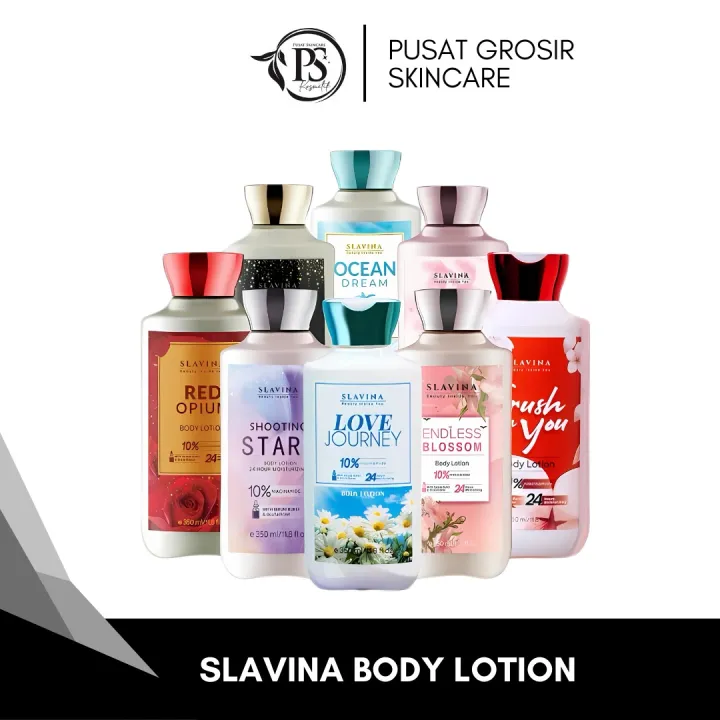 Slavina Body Lotion Series Netto 350ml With 10% Niacinamide & Serum ...