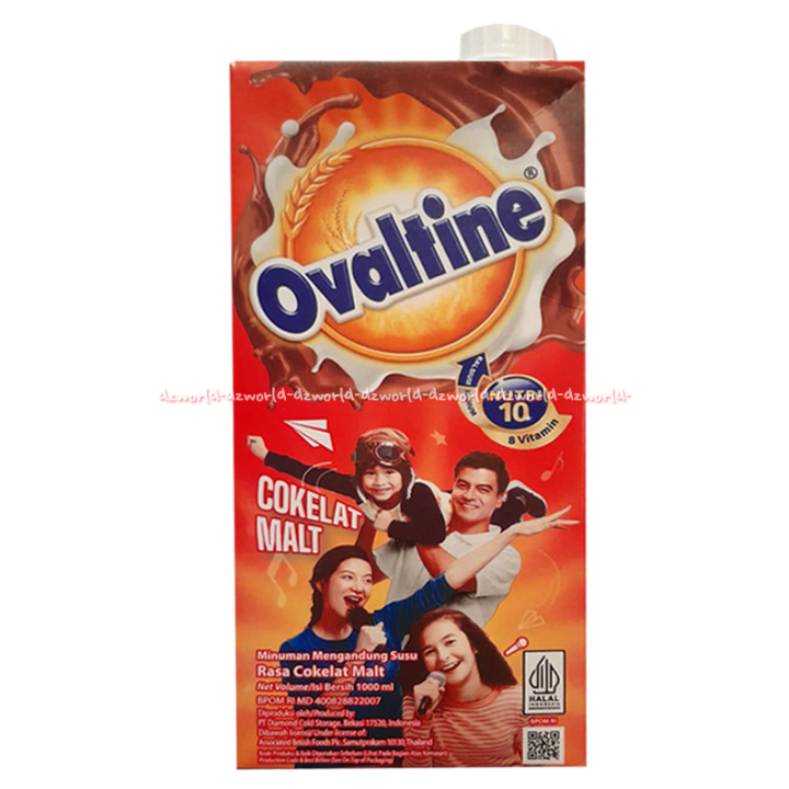 Ovaltine 1000ml UHT Siap Minum Susu Coklat Kotak 1L Oval Tine Malt Nutri 10 Minuman Susu Rasa ...