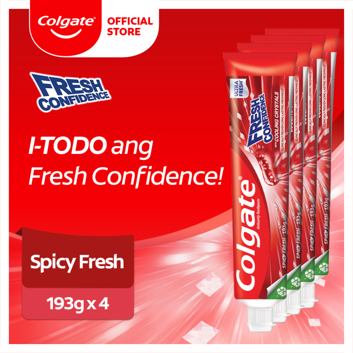 Colgate Fresh Confidence Anticavity Toothpaste with Cooling Crystals ...