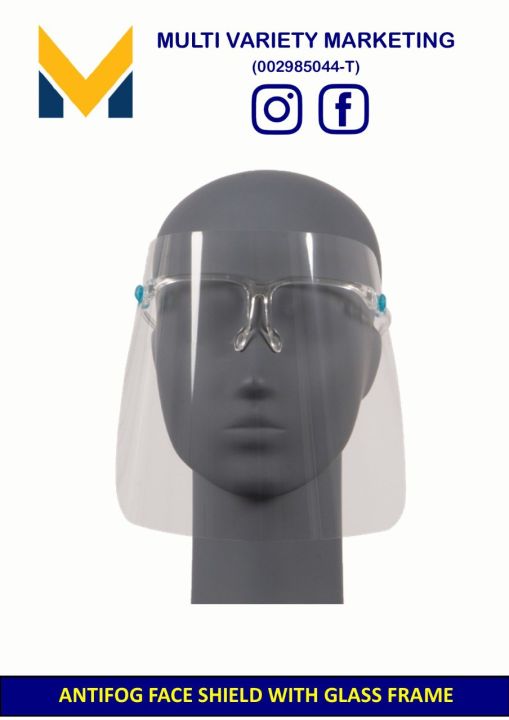 MVM - Face Shield With Glass Frame Ready Stock to protect face from ...