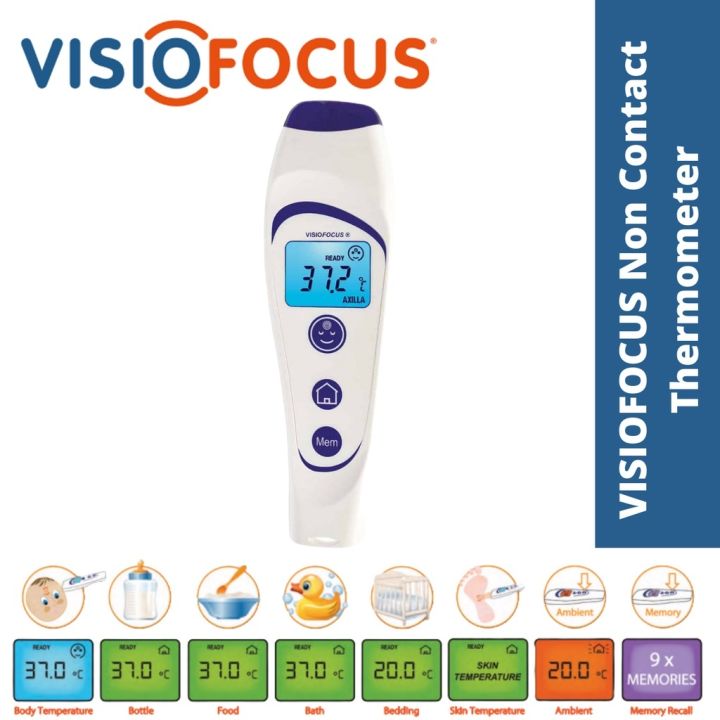 [1 YEAR WARRANTY] Visiofocus 6 in 1 Infrared Forehead Thermometer | Lazada