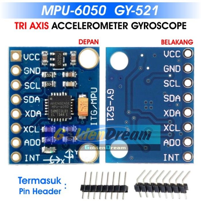 GY-521 MPU-6050 3 Axis Accelerometer Gyroscope GY521 MPU6050 Sensor GY | Lazada Indonesia