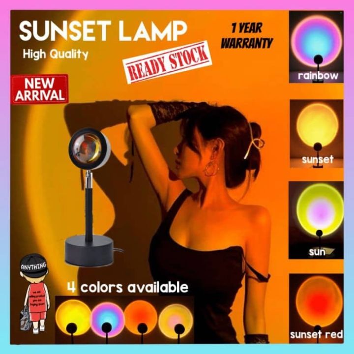 Rainbow Sunset Lamp Red Projector Led Night Light Sun Projection | Lazada