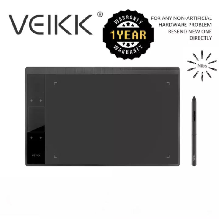 VEIKK A30 Graphics Drawing Tablet with 8192 Levels Battery-Free Pen ...