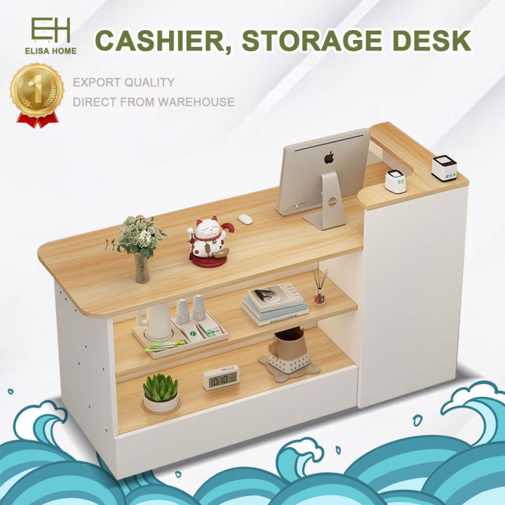 Modern cash register, convenience store front desk, reception desk ...