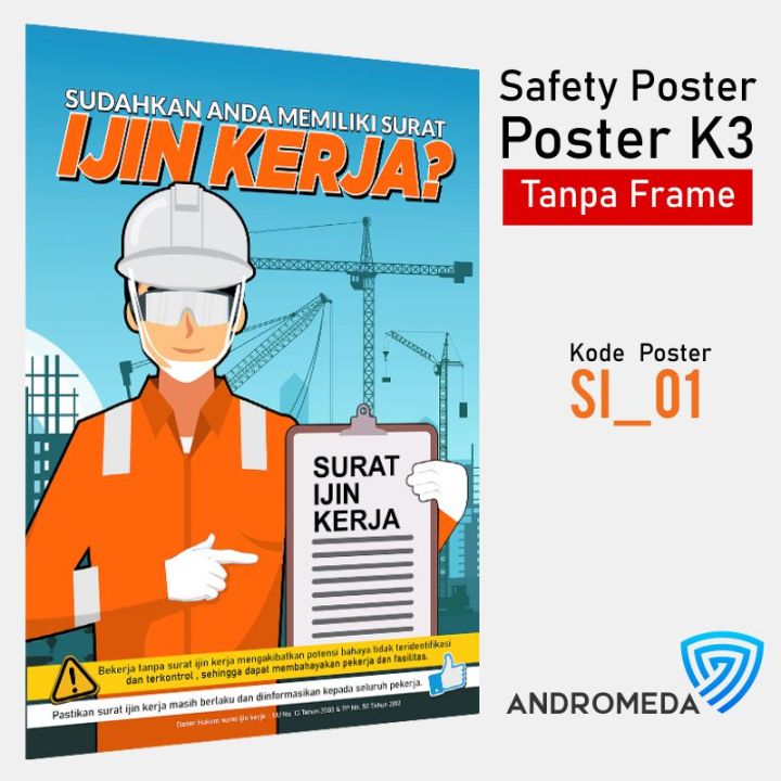 Safety Poster K3 : Ijin Kerja Work Permit Project | Lazada Indonesia