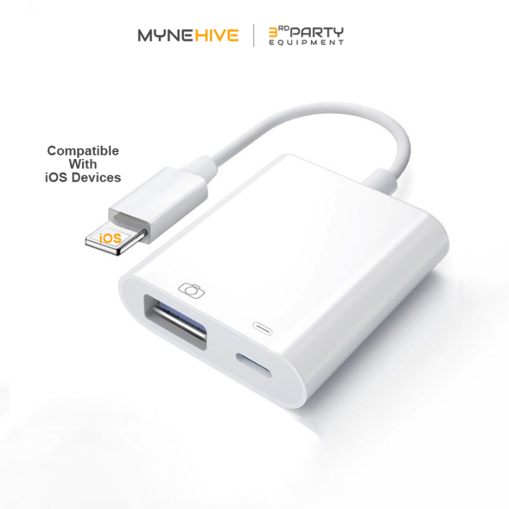 Lightning to USB OTG Adapter Compatible with iOS iP Pad Lightning Port ...