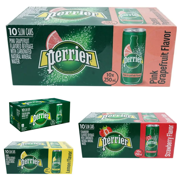 Perrier Carbonated Mineral Water [ Pink Grapefruit / Lemon / Strawberry ...