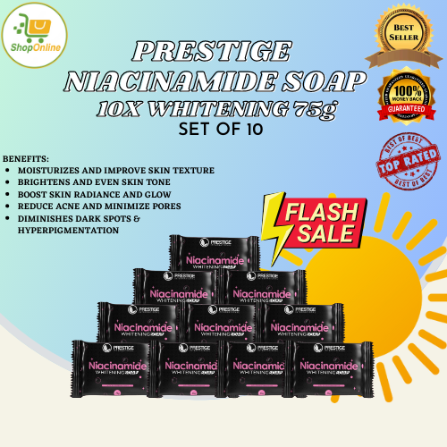 Prestige Niacinamide(SET OF 10)10X Whitening Soap75g | Smoothens ...