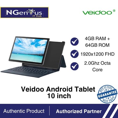Veidoo Android 9 tablet 4GB+64GB 10.1-inch 1920*1200 FHD | Lazada PH
