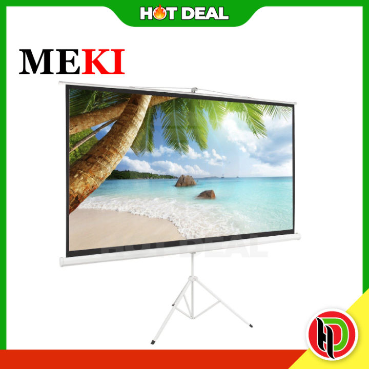 Hotdeal Meki 120"D 72" x 96" ( 6x8 ) Tripod Projector Screen Projector ...
