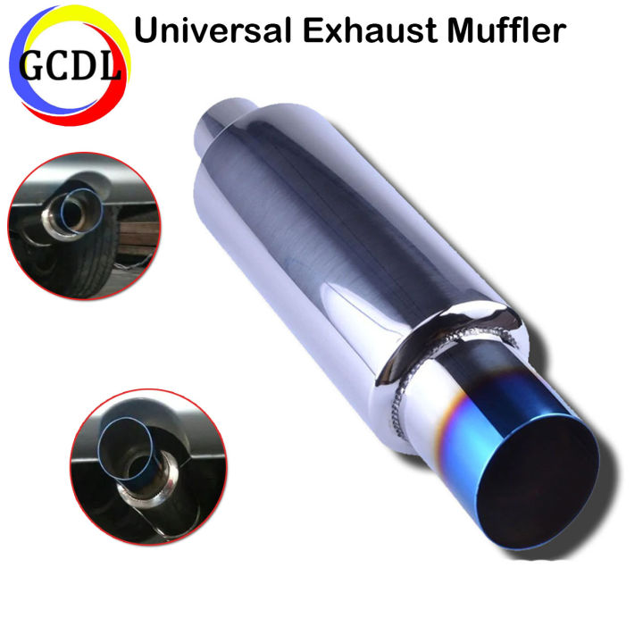 Universal Exhaust Muffler Universal Polished Stainless Steel with ...