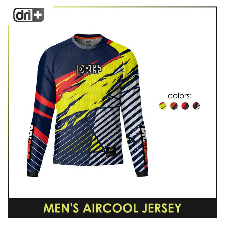 Dri Plus Men's Odor Free Motorcycle Jersey Long Sleeve DUMSSJR3402 ...