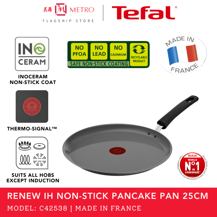 Tefal Renew IH Non-Stick Pancake Pan 25cm C42538 | Lazada Singapore