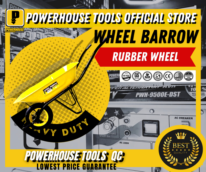 POWERHOUSE Wheel Barrow Square Tray Rubber Wheel | Lazada PH