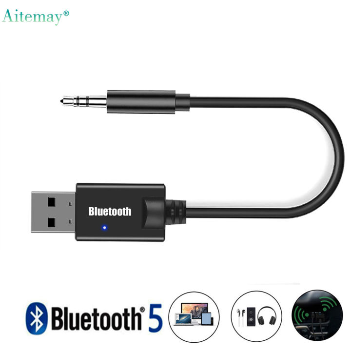 Aitemay Bluetooth Receiver 3.5MM AUX Mini Car Audio MP3 Music USB ...