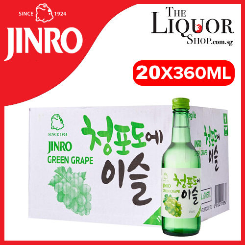 Jinro Green Grape Soju (13% alc) Carton Sales 20 x 360ml | Lazada Singapore
