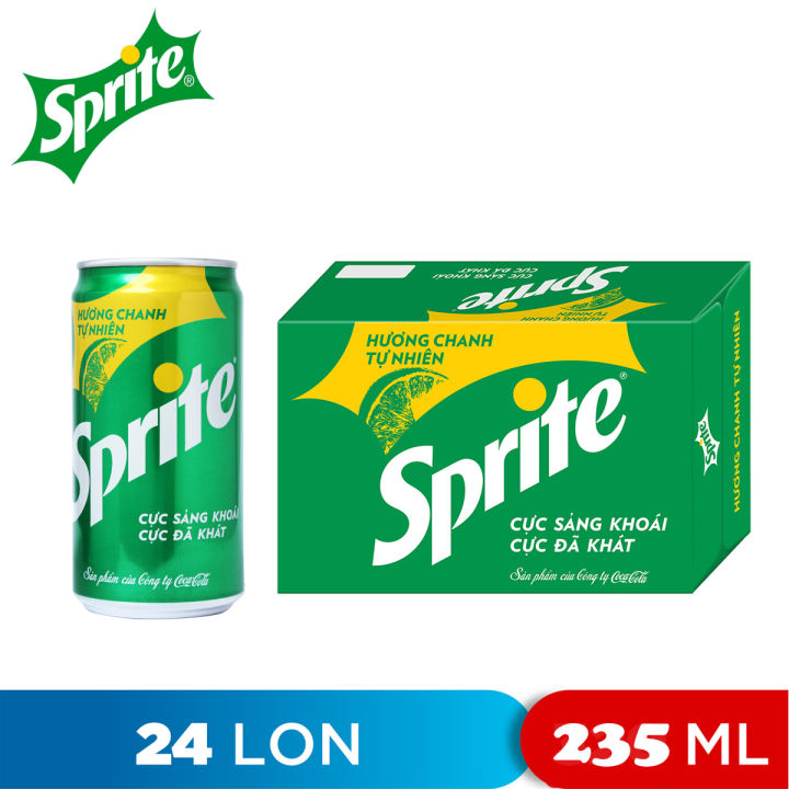 THÙNG 24 LON NƯỚC NGỌT HƯƠNG CHANH SPRITE 235ML | Lazada.vn