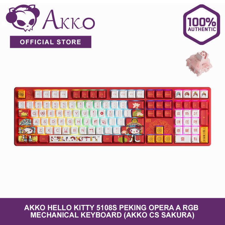 Akko Hello Kitty 5108S Peking Opera A RGB Mechanical Keyboard (Akko CS ...