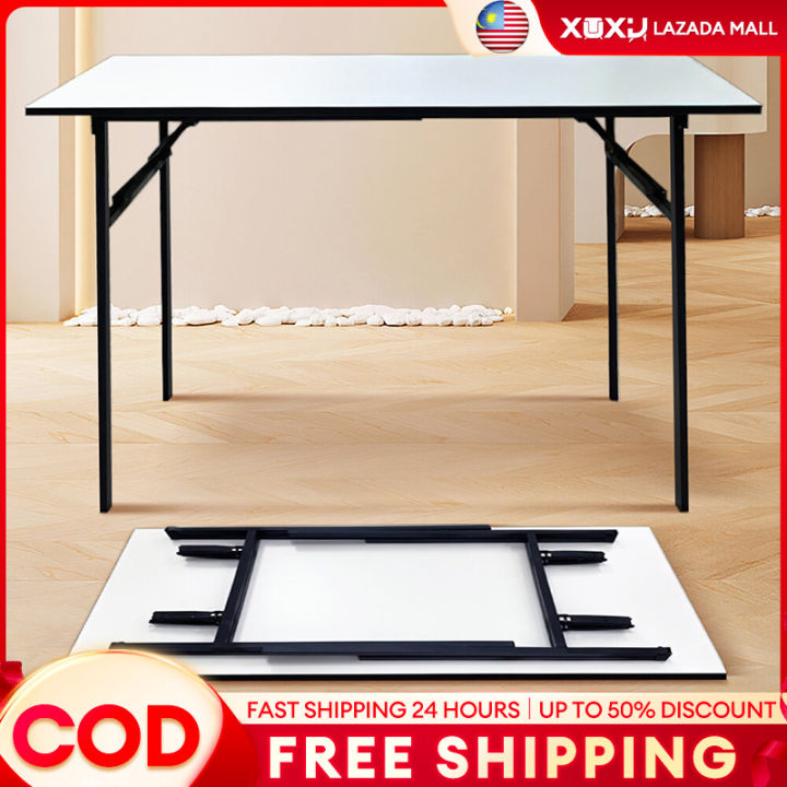 XUXU 140/120cm Folding Meja Table Lipat No Need Assemble Table ...