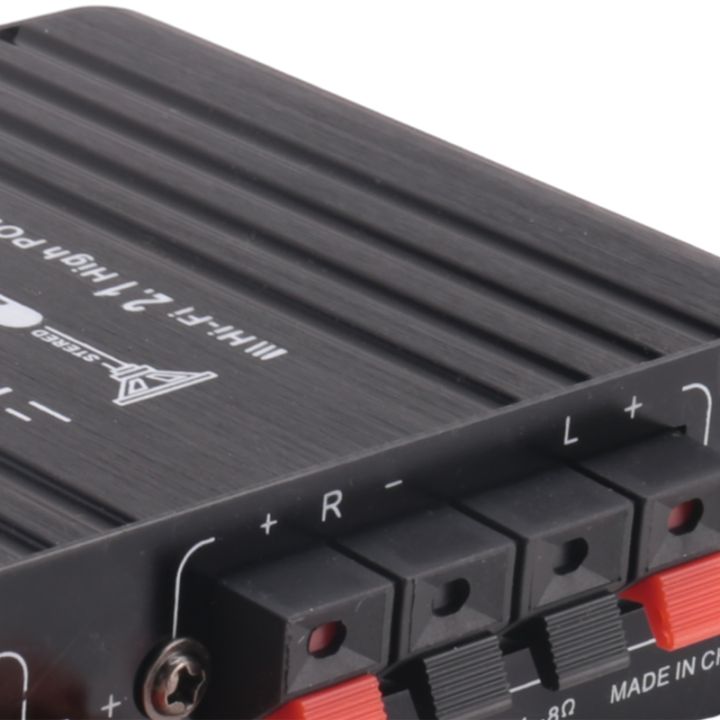 -838 HIFI Amplifier 2.1 Channel Car MP3 Mini Amp AUX Input High and Low ...
