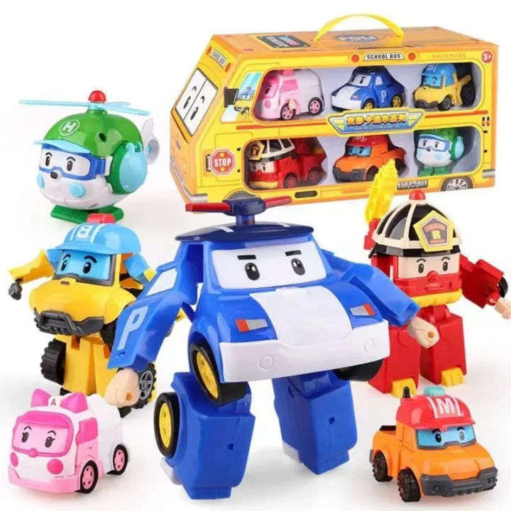 New Cartoon Robocar Poli Action Figures Transformation Anime ...
