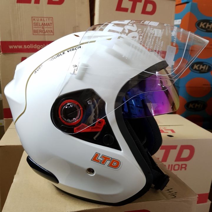 Original LTD Infinity Avent Double Visor DV Motorcycle Helmet Topi ...