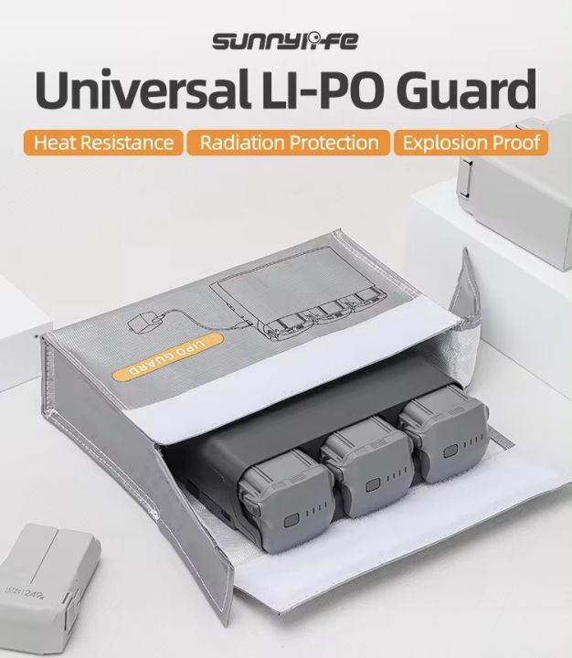 Sunnylife Lipo Safe Bag Battery Fire-proof Bag Large Capacity Charging ...