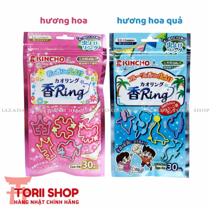 Vòng đeo chống muỗi Kincho hình thú 30 chiếc (2 loại) hàng Nhật nội địa an toàn cho trẻ nhỏ ...