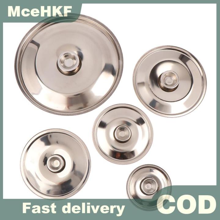 MceHKF 10-26cm Round Pot Lid Thicken Stainless Steel Saucepan Cover ...