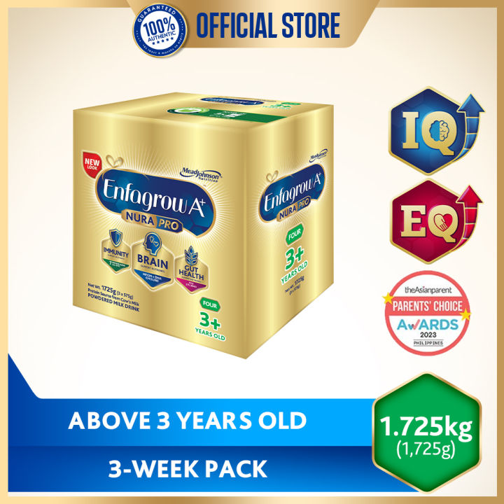 Enfagrow A+ Four Nurapro 1.725kg (1,725g) Powdered Milk Drink for Kids Above 3 Years Old | Lazada PH