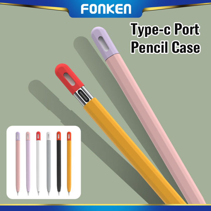FONKEN Stylus Pen Case For A-pple Pencil 3 USB C Silicone Sensitive ...