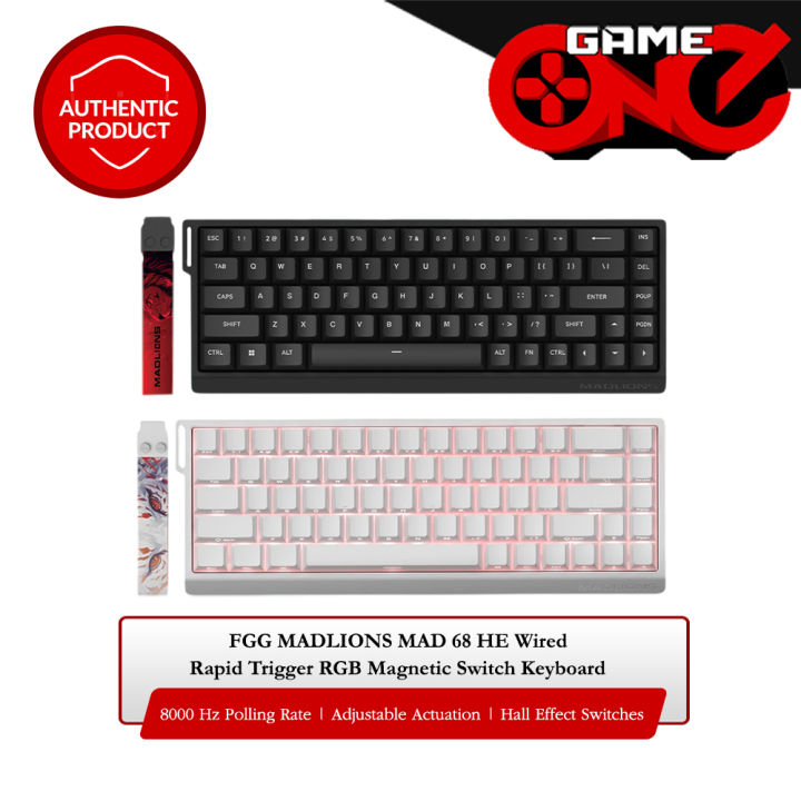 FGG MADLIONS MAD 68 HE Wired Rapid Trigger RGB Magnetic Switch Gaming ...