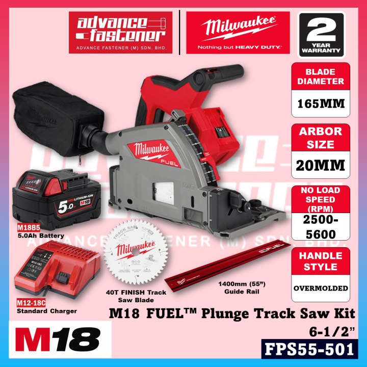 Milwaukee FPS55 Plunge Track Saw Kit 6-1/2” | Lazada