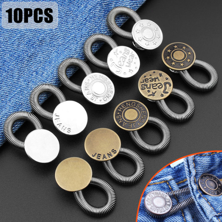 10pcs Magic Metal Button Extender for Pants Jeans Free Sewing ...