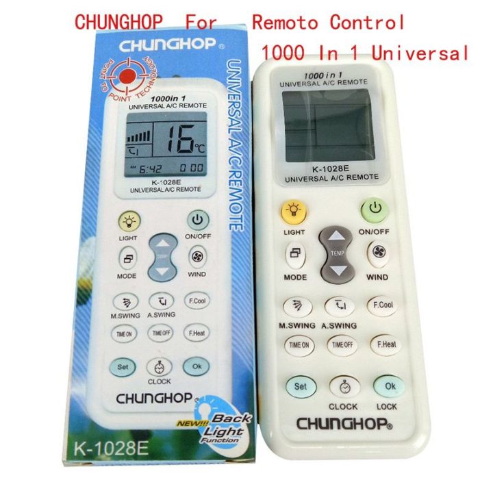 Chunghop K 1028 ใหม่ รีโมตควบคุมเครื่องปรับอากาศ แบบเปลี่ยน สําหรับ