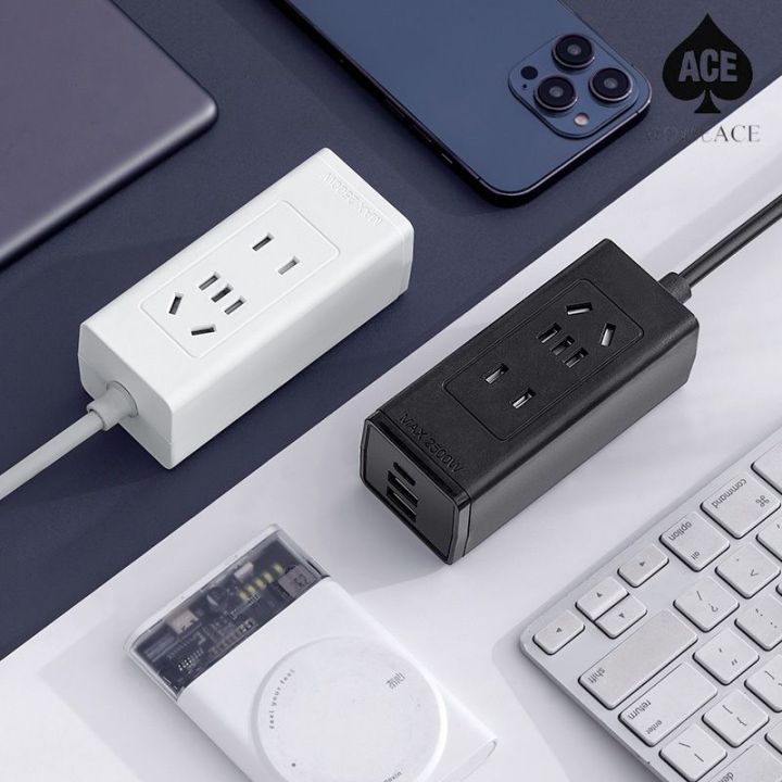 HomeAce Portable Socket Hub Extension Multifunction Socket With 2 USB ...
